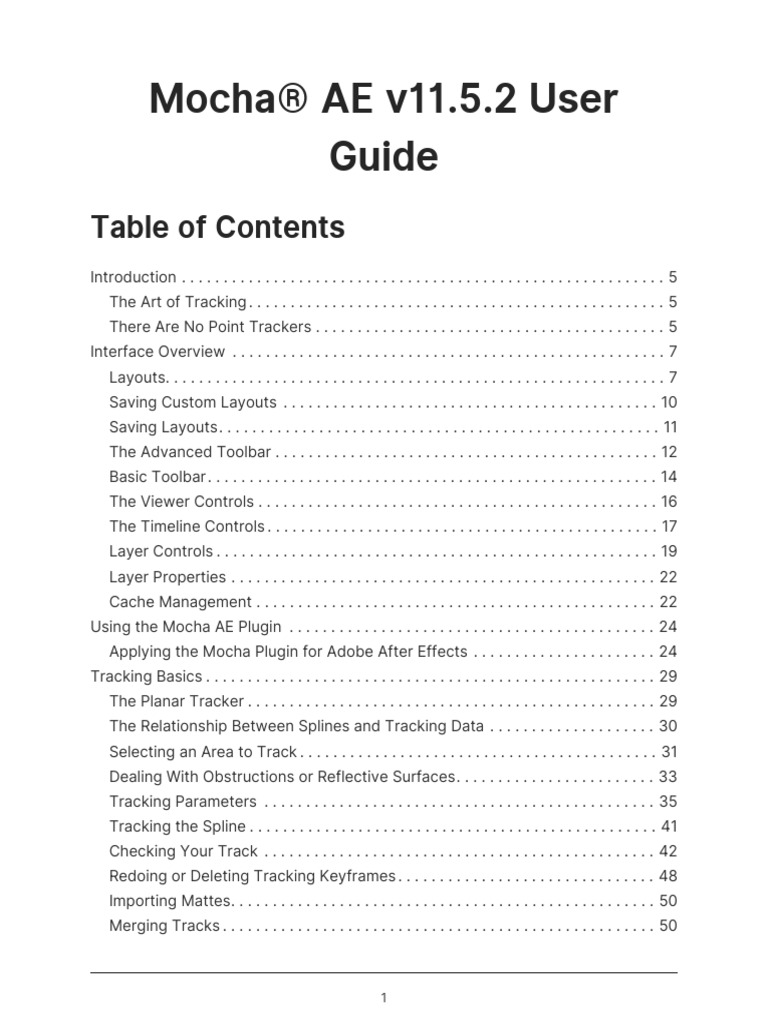 Mocha AE UserGuide | PDF | Graphics Processing Unit | Graphical User Interfaces