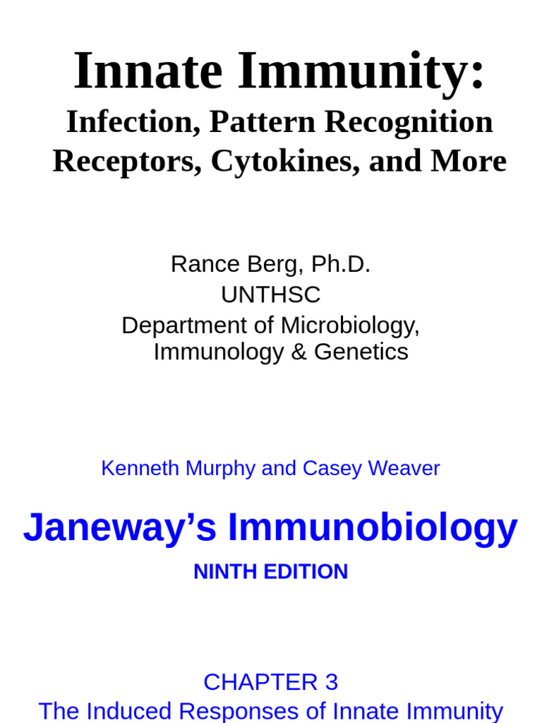 Advance Immuno 3 Induced Innate Immunity and Cytokine Lecture | PDF | Inflammation | Toll Like ...