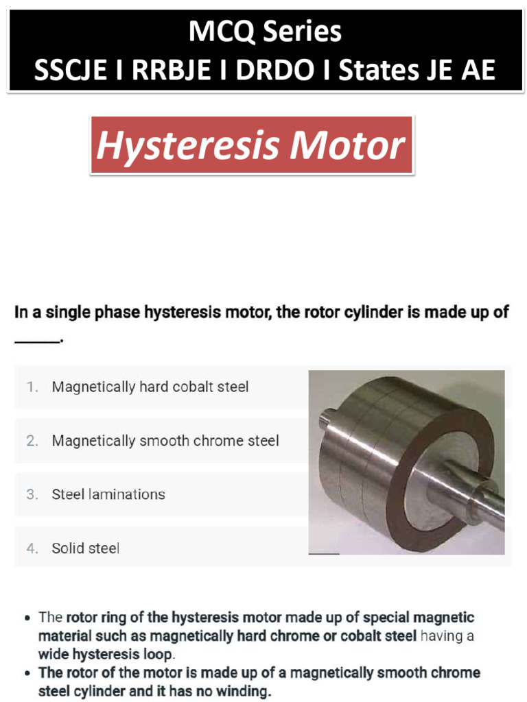 Hysteresis Motor | PDF