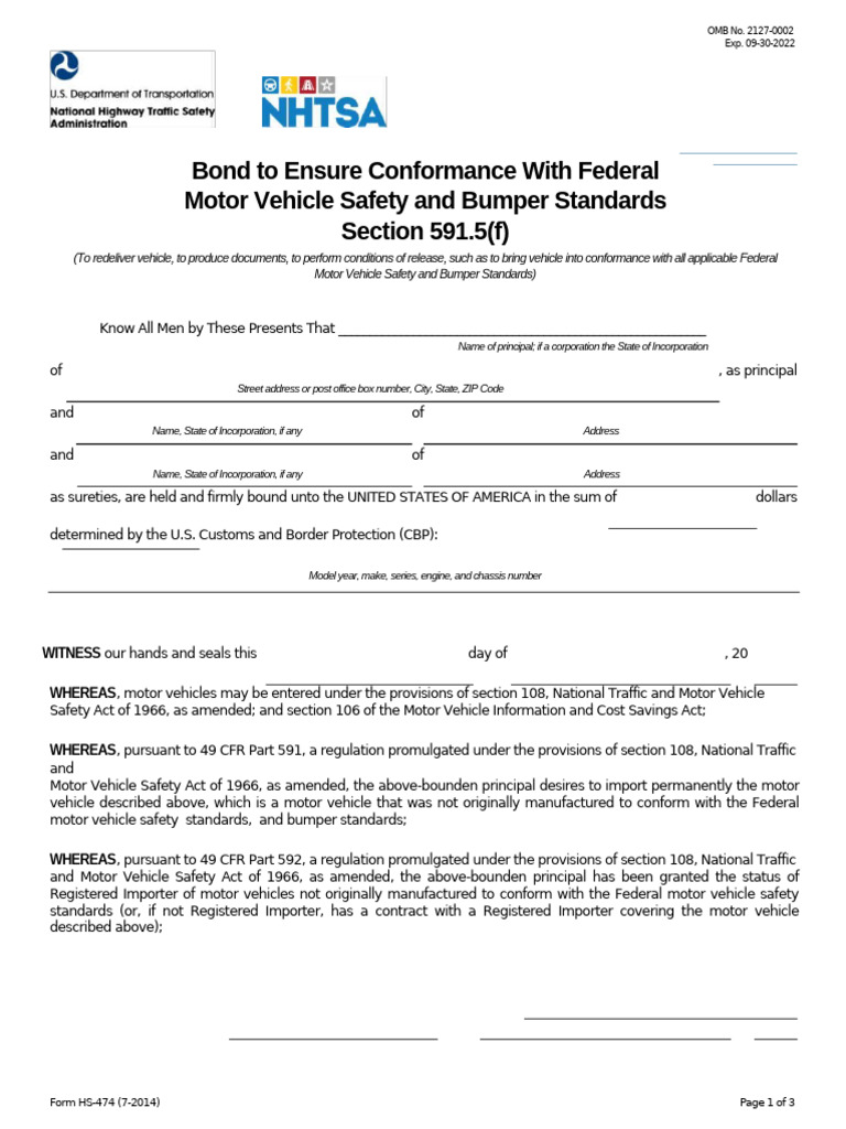 Hs-474 Bond-To-Ensure 111920 v3 Secured | PDF | Vehicles | Surety
