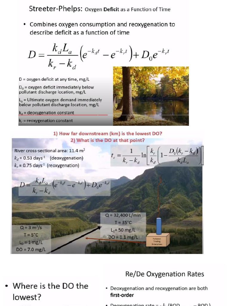 Streeter Phelps Model | PDF