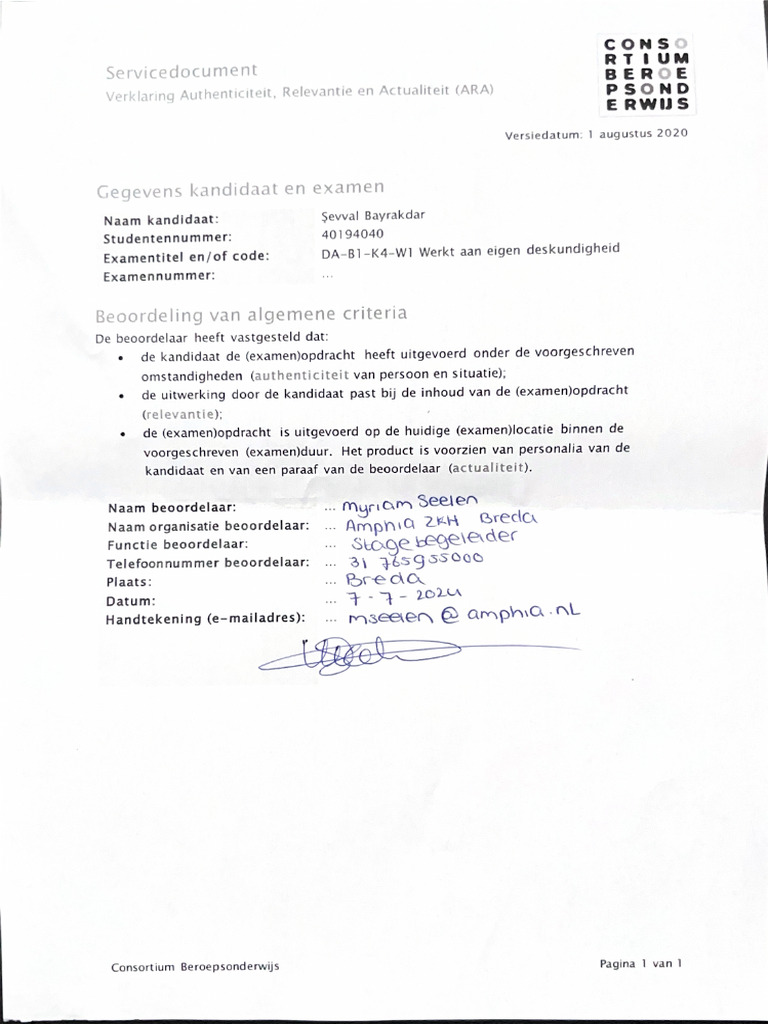 Servicedocument 2 | PDF