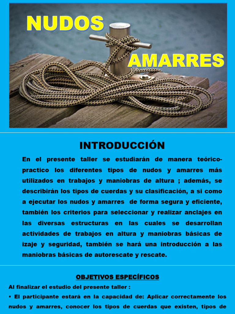 Taller de Nudos y Amarres Actualizado | PDF | Cuerda | Nudo