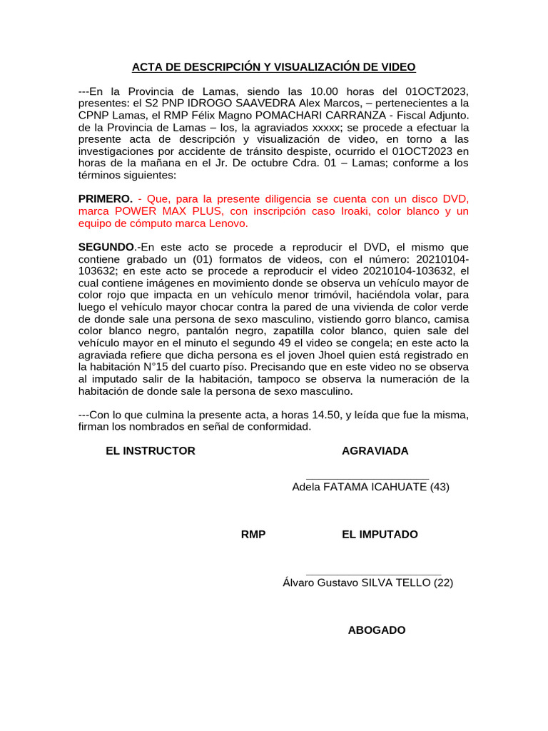 ACTA DE VISUALIZACION DE VIDEO | PDF | Tecnología de información y ... ACTA DE VISUALIZACION DE VIDEO | PDF | Tecnología de información y ...