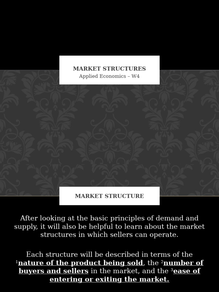 Market Structures in Economics | PDF | Monopoly | Market (Economics)