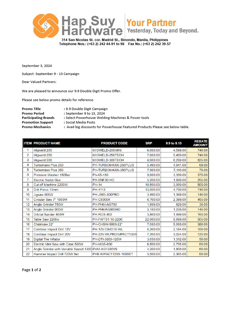 9.9 2024 Double Digit Campaign | PDF