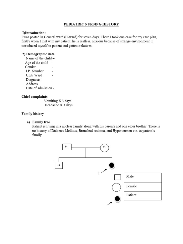 CHN Pediatric History Formet | PDF | Dose (Biochemistry) | Chemistry