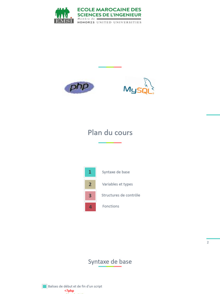 Partie2-1-php | PDF | Structure de contrôle | Cookie (informatique)