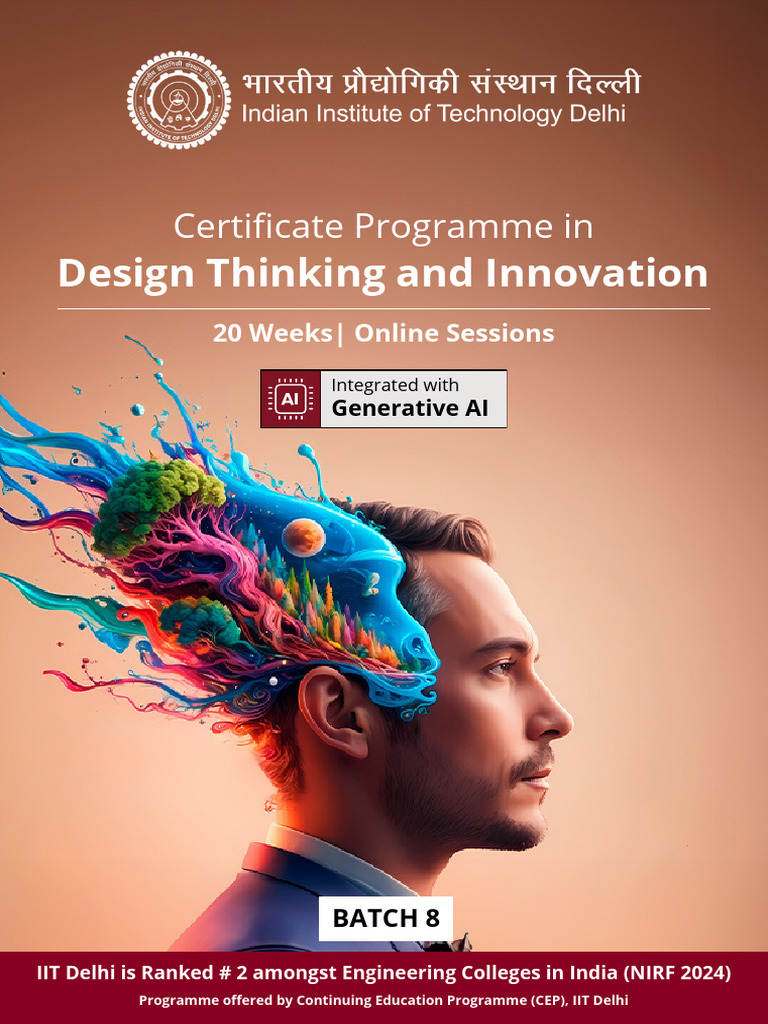 Iitd Dti b8 Brochure | PDF | Design Thinking | Agile Software Development