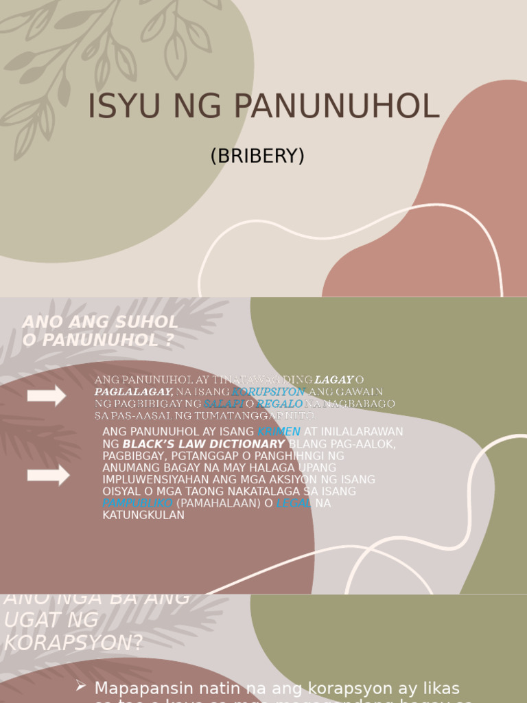 Isyu NG Panunuhol | PDF