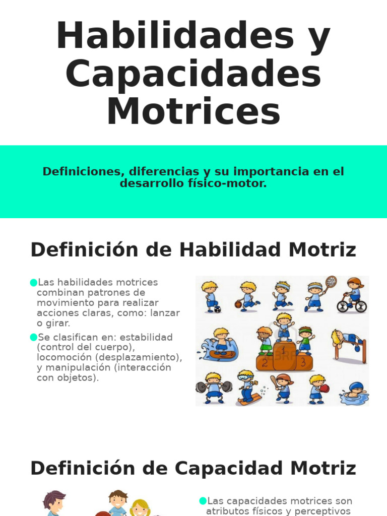 Habilidades y Capacidades Motrices (1) | PDF | Espacio | Ritmo