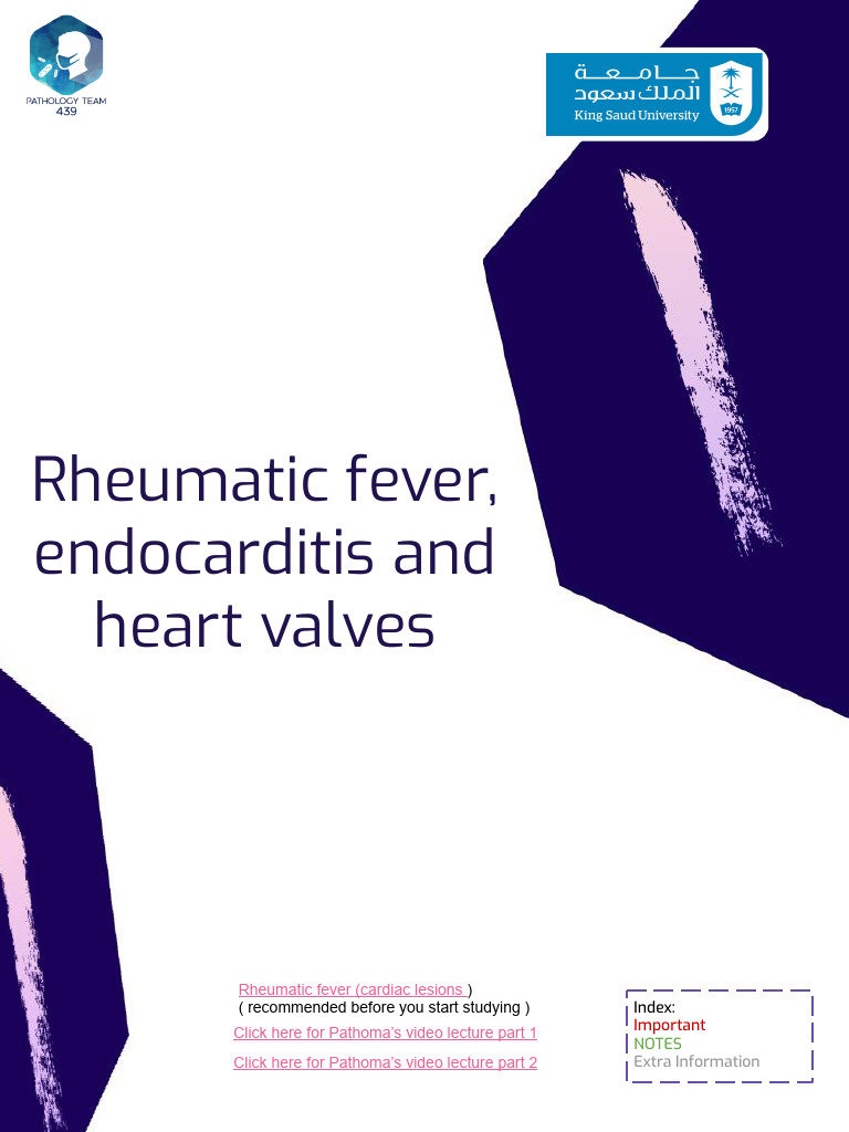 3 - Rheumatic Fever, Endocarditis and Heart Valves | PDF | Heart Valve ...