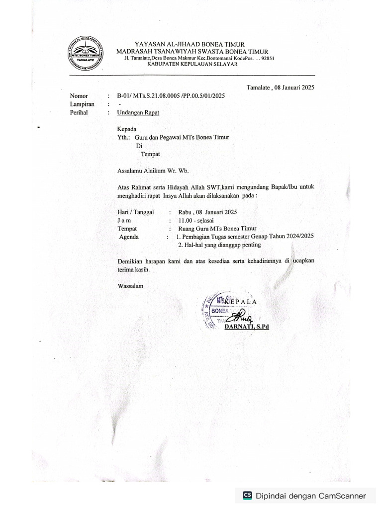 Notulen Rapat & Pembagian Tugas | PDF