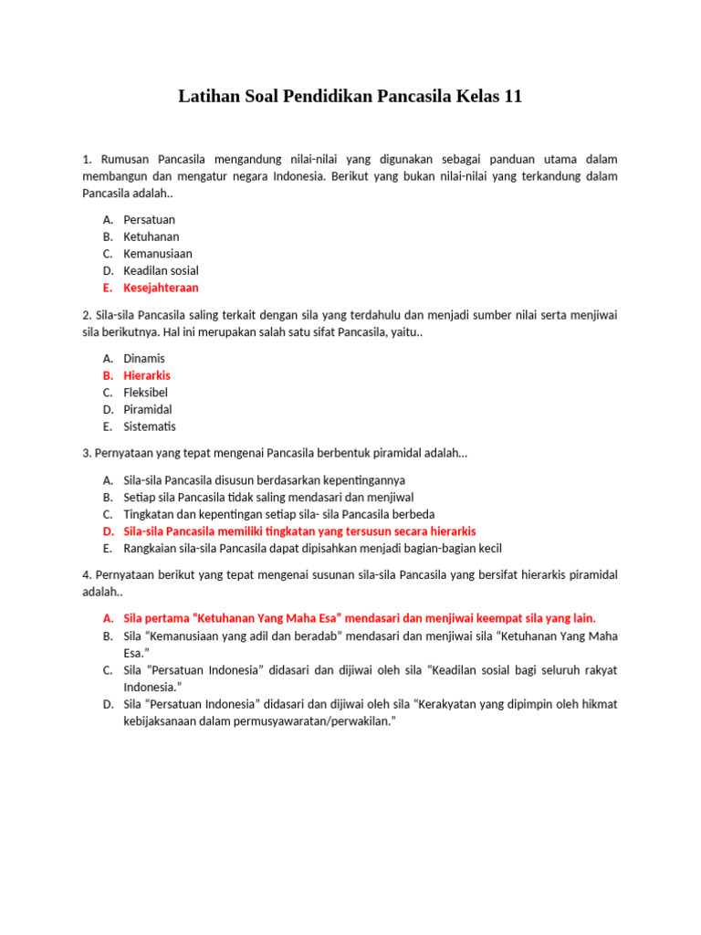 Latihan Soal PP Kelas 11 | PDF