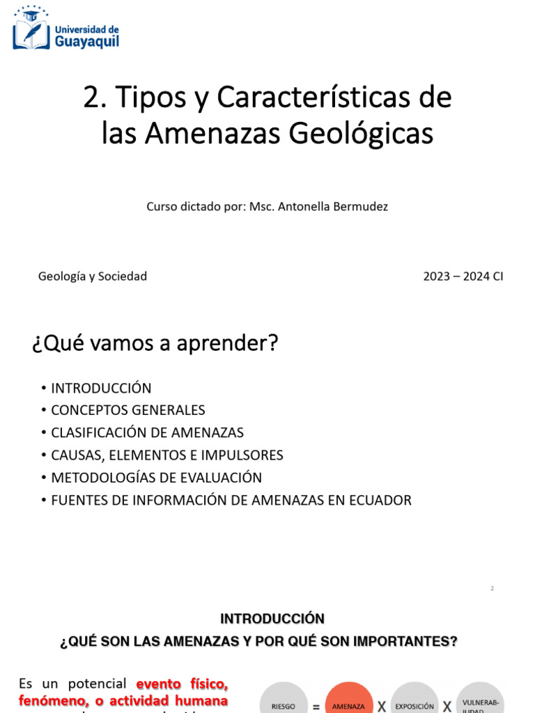 2 - Tipos de Amenazas | PDF | Evaluación | Entorno natural