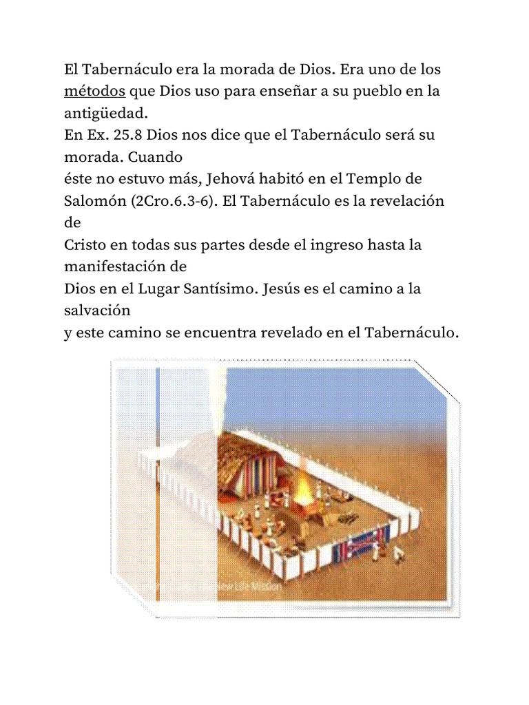 El Tabernaculo | PDF | Libro de levítico | Arca de la Alianza
