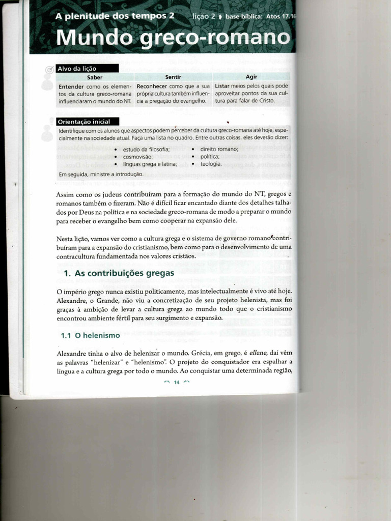 Lição 02_Mundo Greco-Romano | PDF