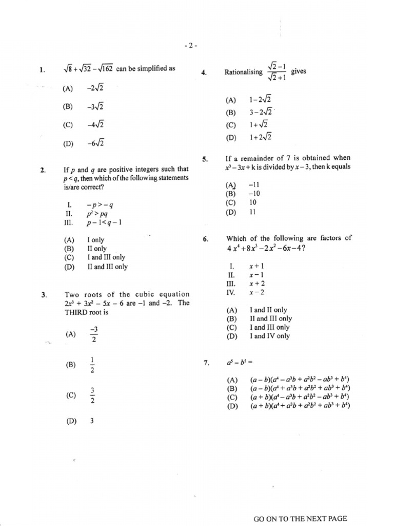 Unit 1 Pure Mathematics (2013) P1 | PDF | Mathematical Analysis | Mathematical Logic