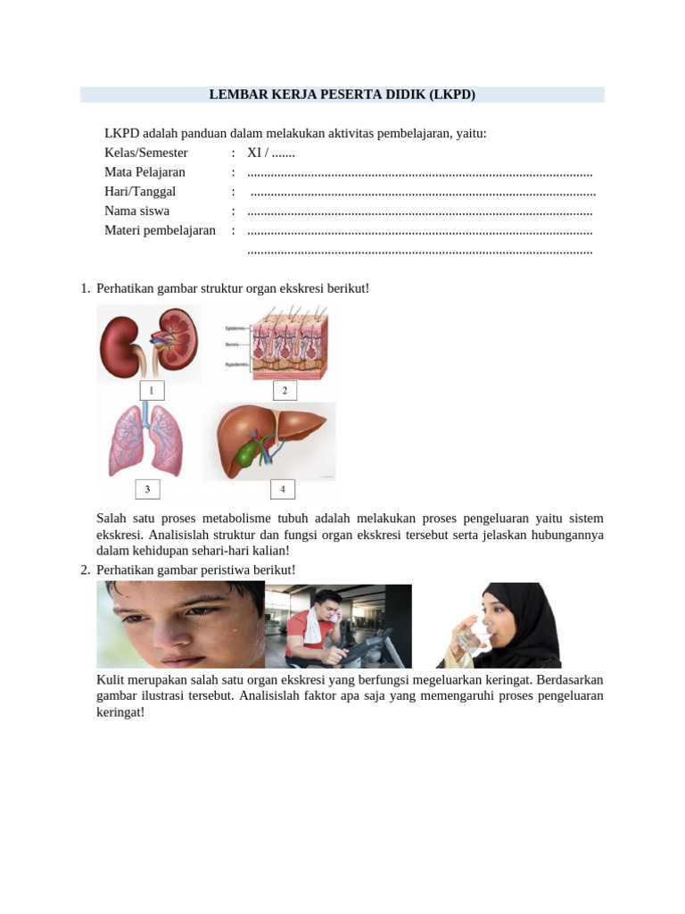 LKPD EKSKRESI 1 | PDF
