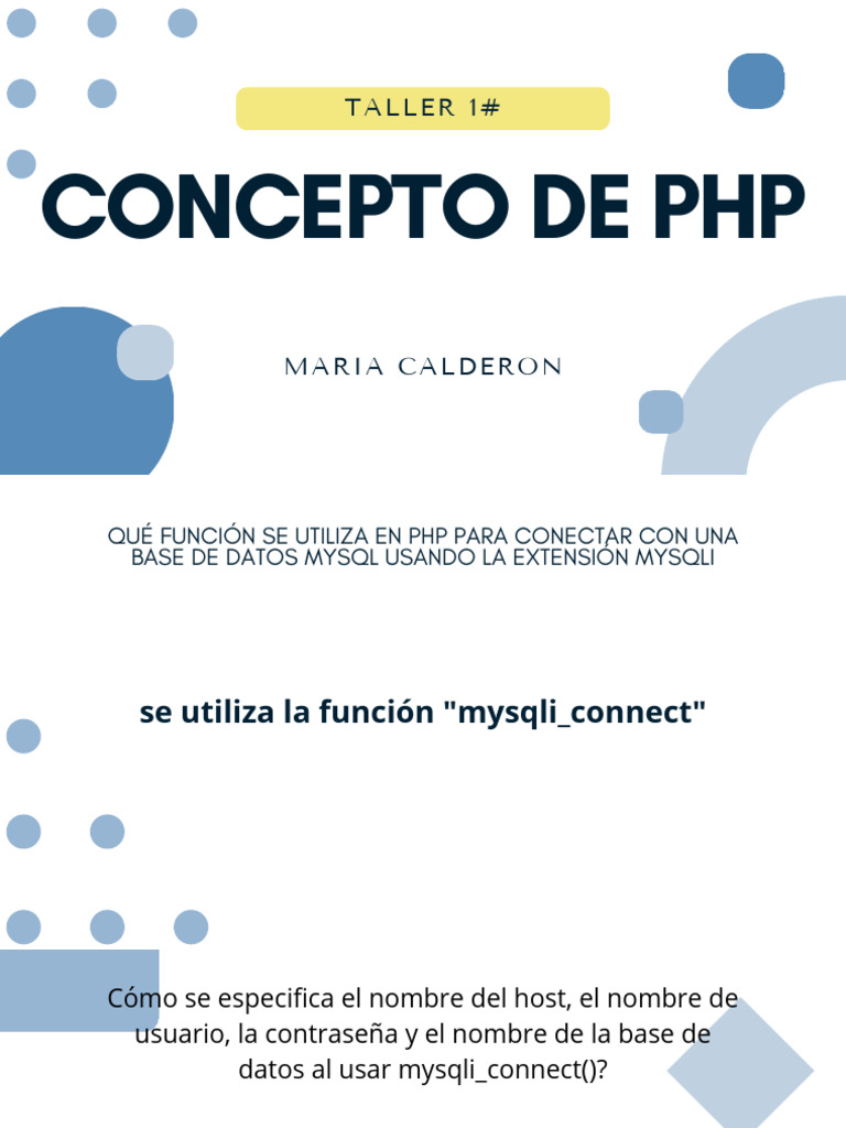 Conexión PHP a MySQL: mysqli y PDO | PDF | Php | Bases de datos