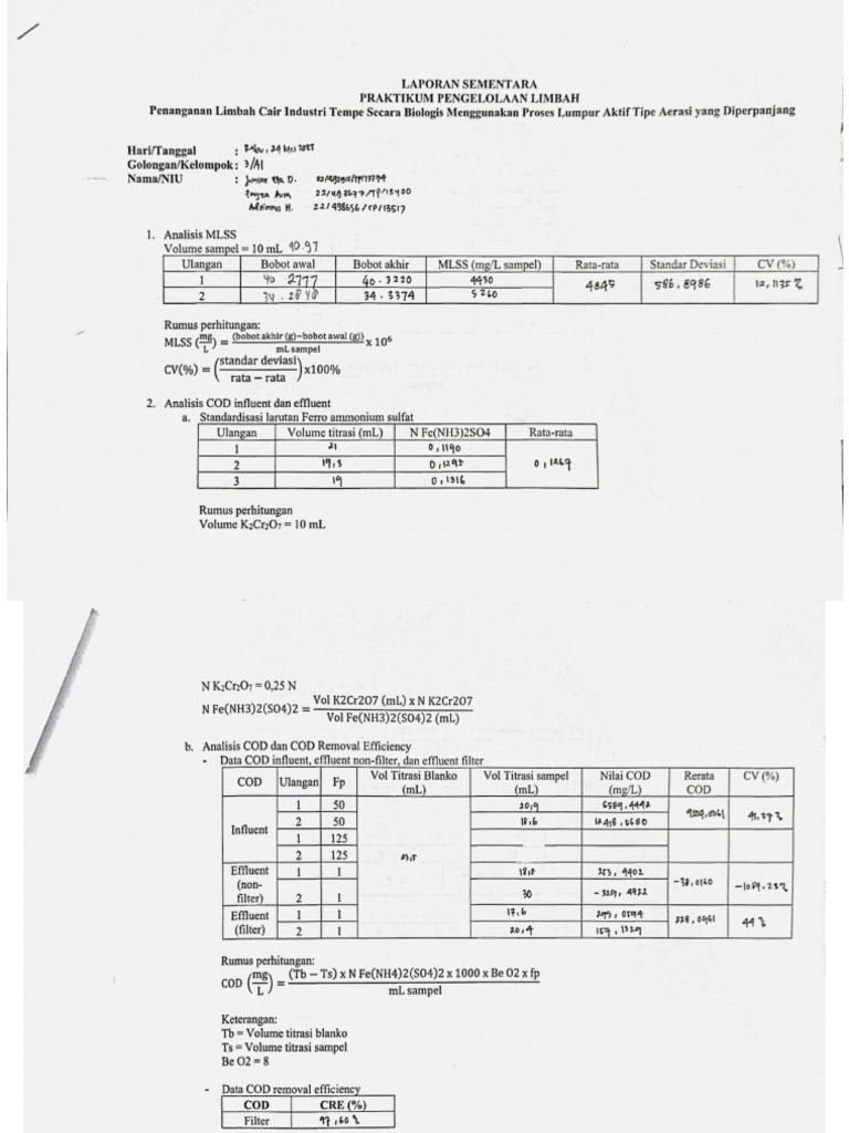 Lapsem A1 - Lumpur Aktif - Juniar Eka Dewi - 3 | PDF