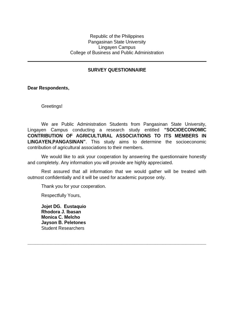 Research Questionnaire | PDF