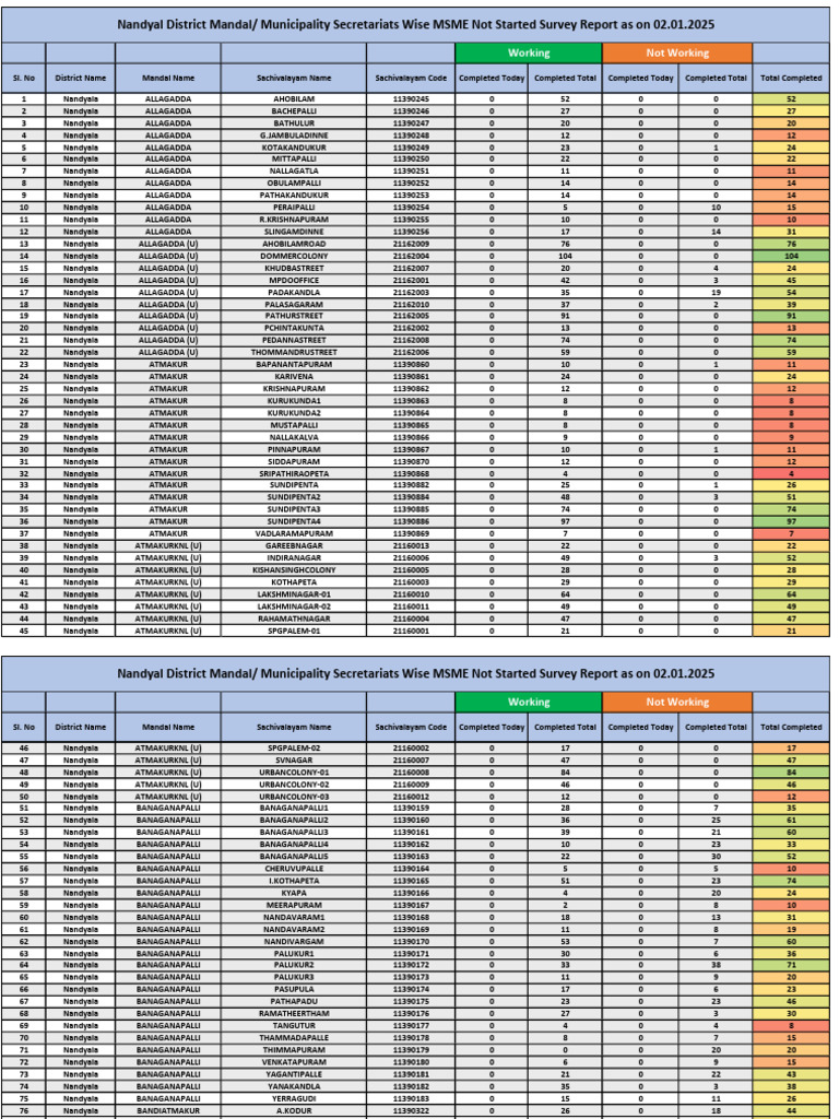 Nandyal MSME Survey Report 2025 | PDF