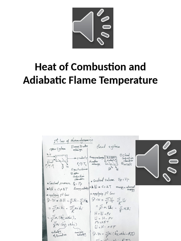 Heat of Combustion and Adiabatic Flame Temperature - 1 | PDF