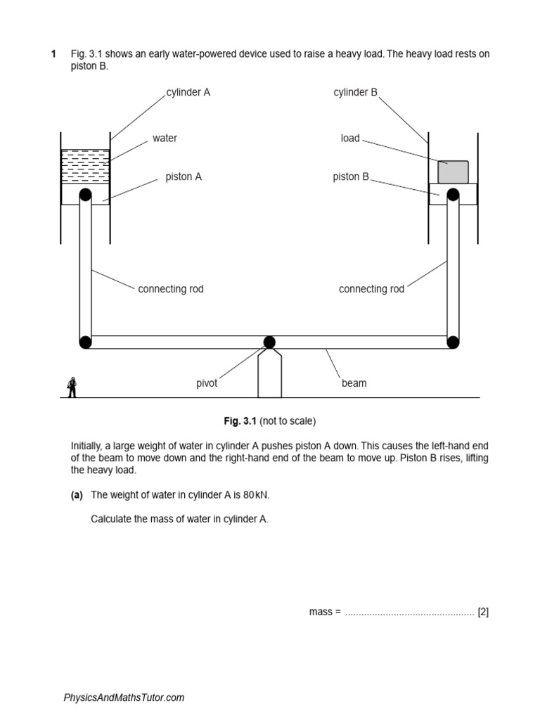 Water-Powered Device Calculations Guide | PDF | Weight | Water