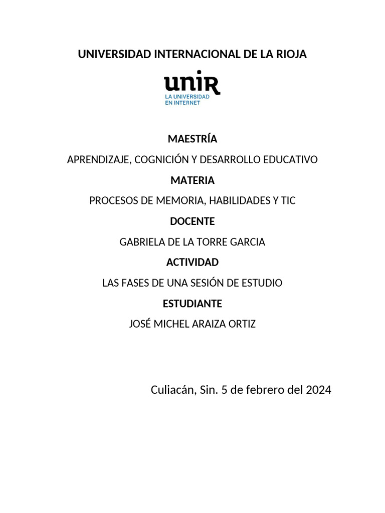 Fases de una sesión de estudio | PDF | Aprendizaje | Salón de clases