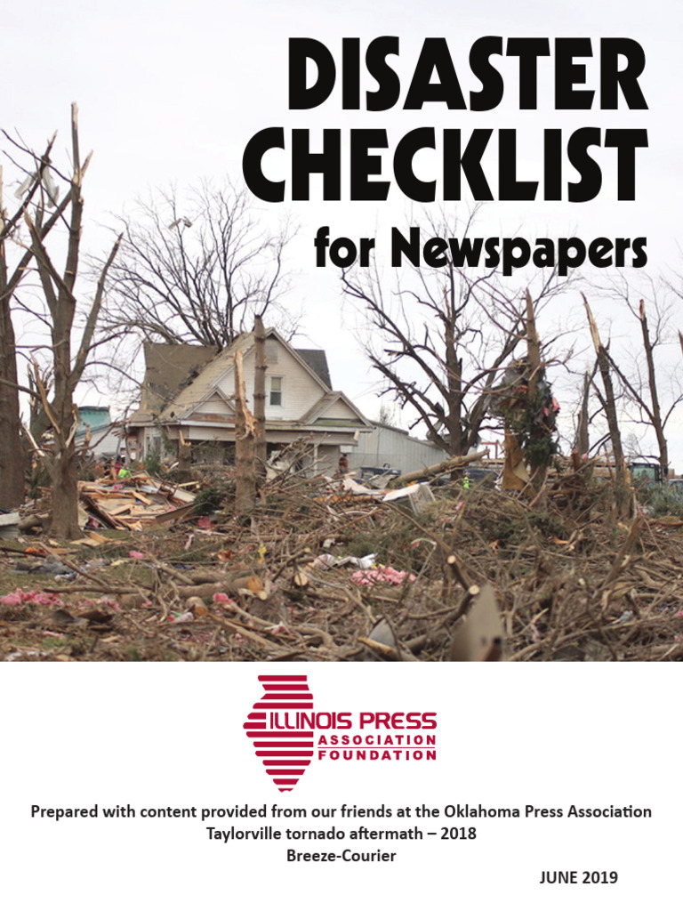 Newspaper Disaster Preparedness Checklist | PDF | Newspapers | Insurance