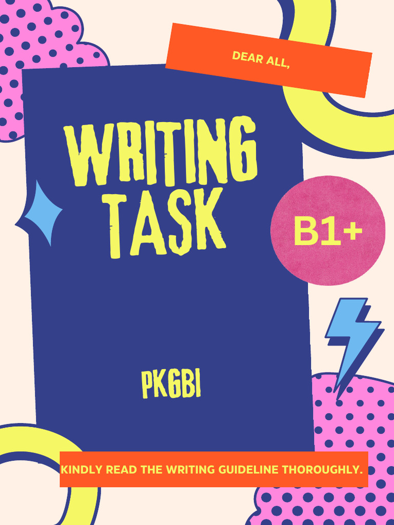 B1+ Writing Assignment Guidelines | PDF