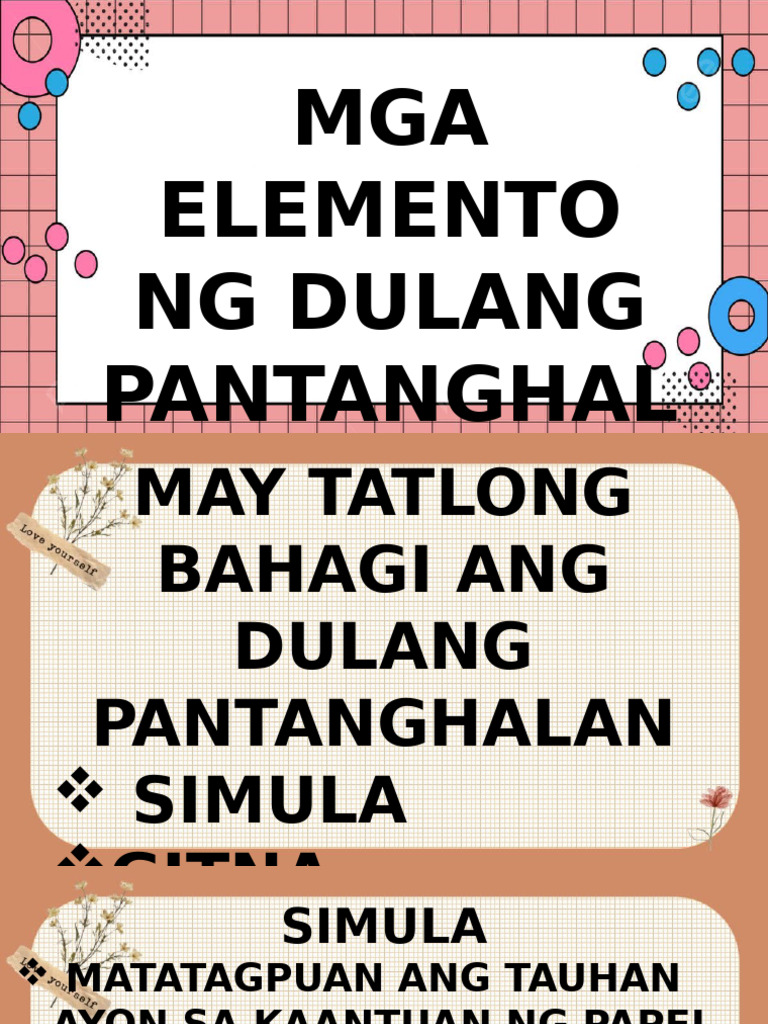 Mga Elemento NG Dulang Pantanghalan 9 | PDF
