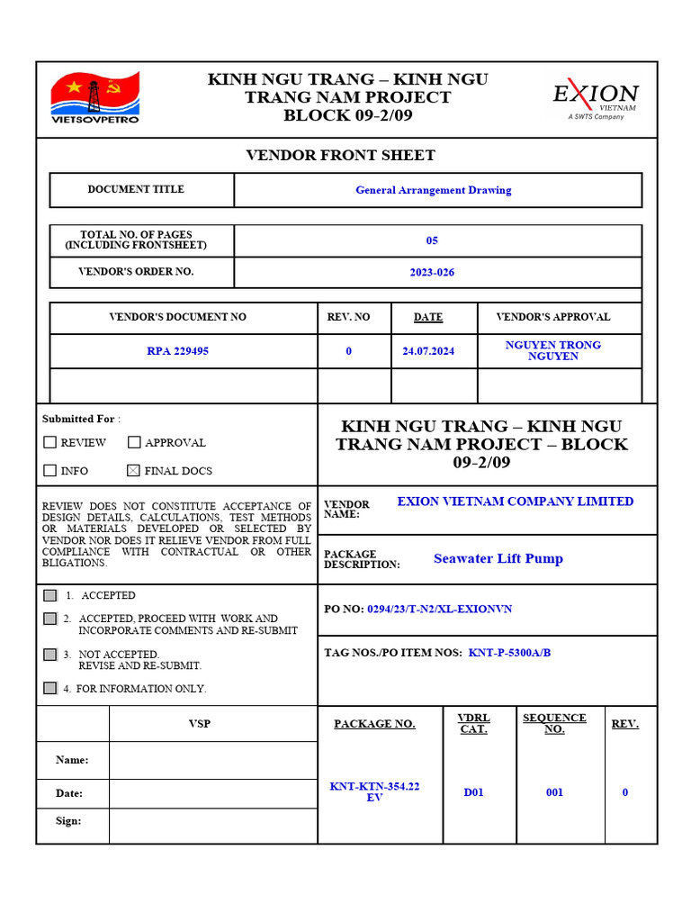 KNT-KTN-354.22-EV-D01-001 - 0 - General Arrangement Drawing | PDF | Secondary Sector Of The ...
