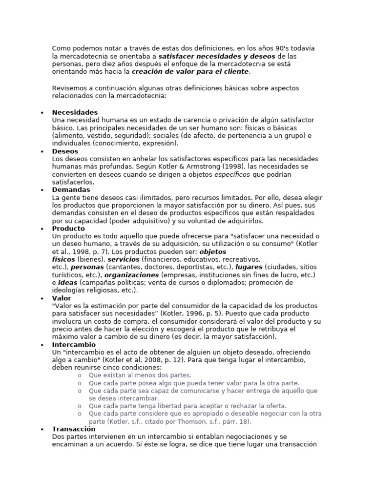Como Podemos Notar A Través de Estas Dos Definiciones | PDF | Marketing | Mercado (economía)