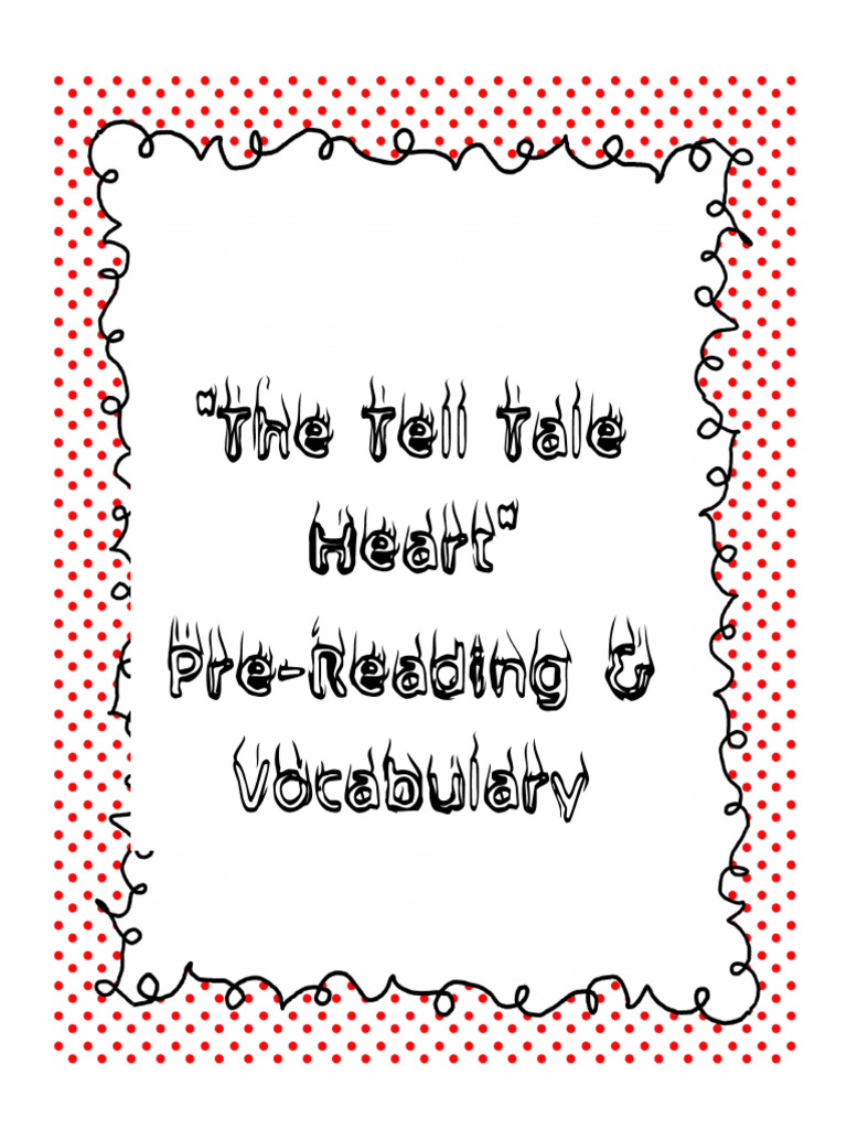 Pre-Reading Vocabulary for "The Tell-Tale Heart" | PDF