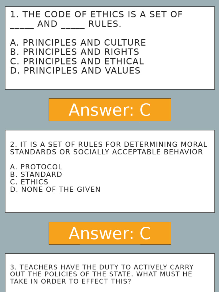Code of Ethics Reviewer | PDF | Teachers
