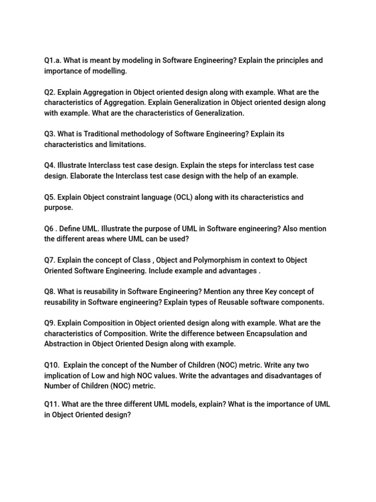 End Sem Important Questions | PDF | Object Oriented Programming | Use Case