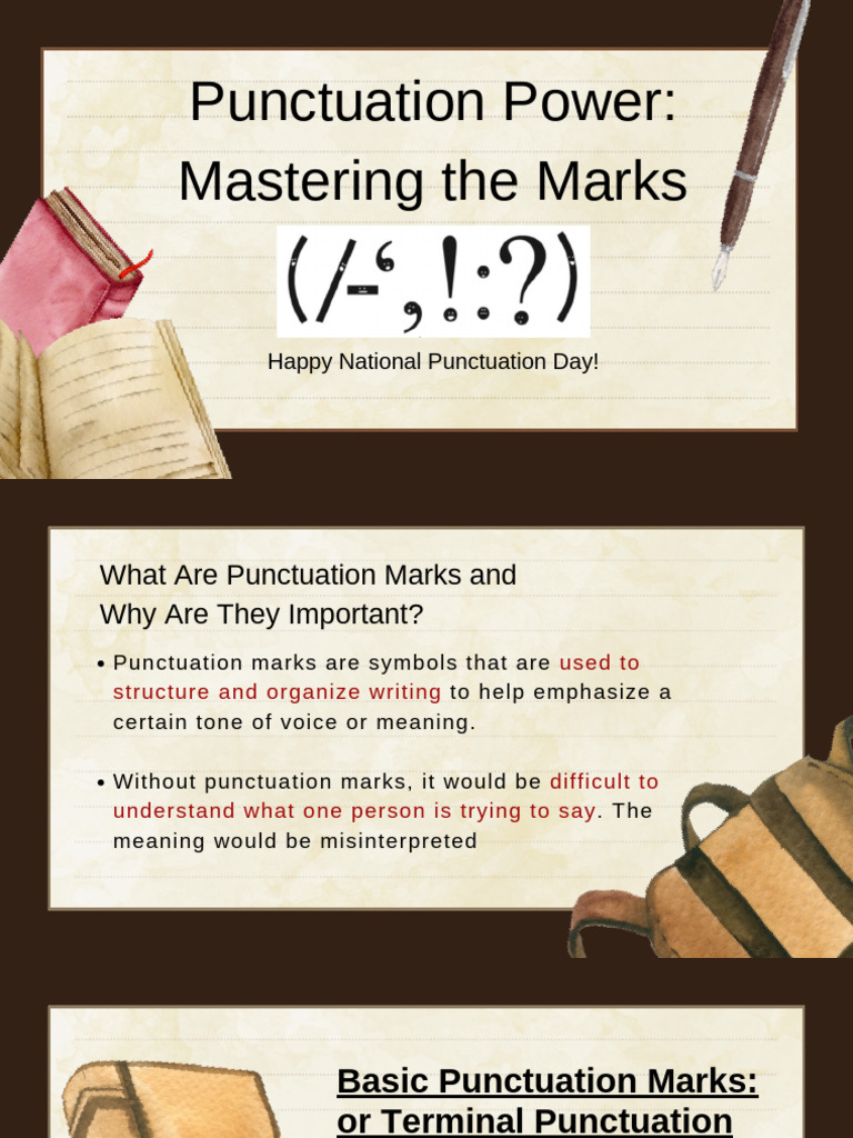 Mastering Punctuation Marks Guide | PDF | Punctuation | Typographical ...