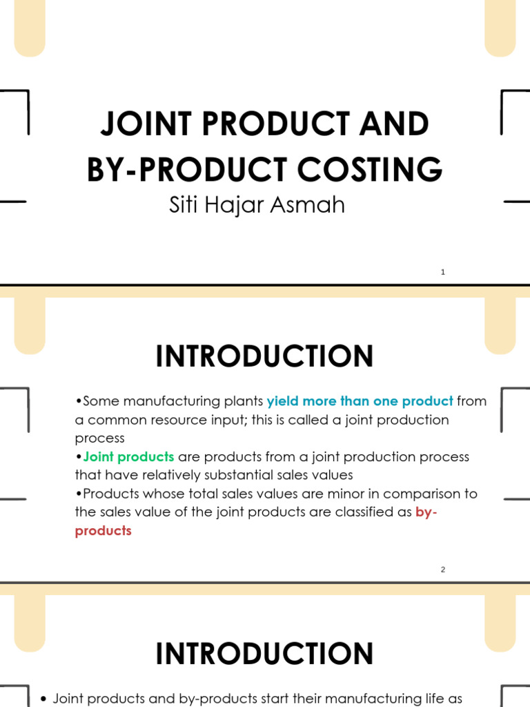 Joint Product and by Product Costing EPPA2033 | PDF | Gross Margin | Cost