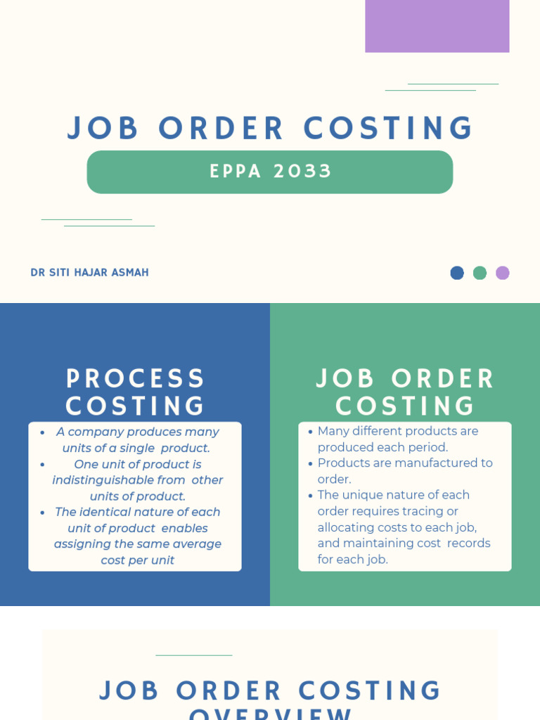 6. Job Order Costing EPPA2033 | PDF