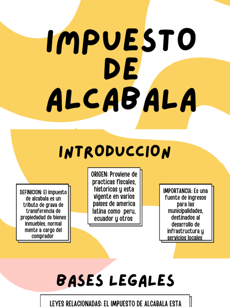 Impuesto de Alcabala y Derecho Del Agua Proyección | PDF | Impuestos ...