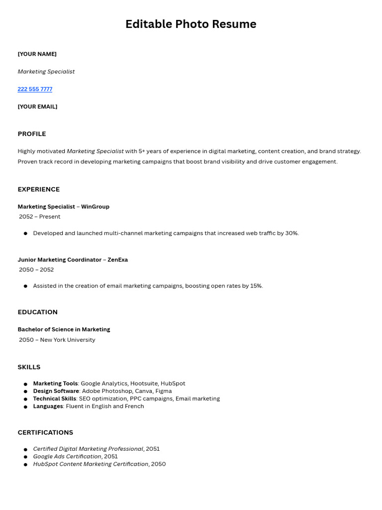 Resume template | PDF