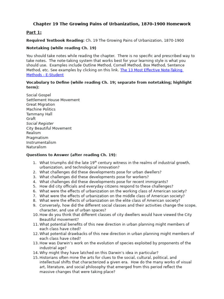 APUSH HW Ch 19 (1) | PDF | Historiography | Liberal Arts Education