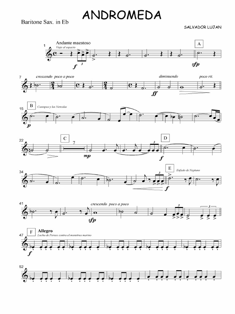 Andromeda 11 Baritone Sax Eb | PDF