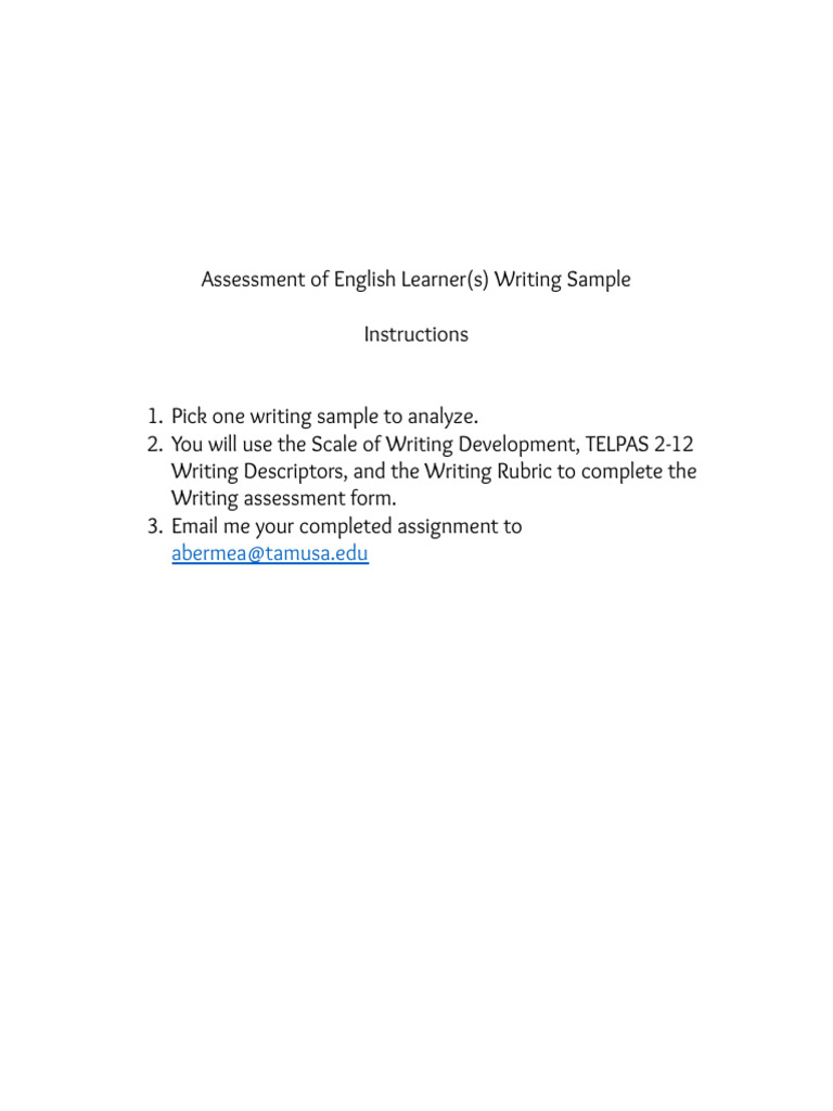 2 Writing Assessment Evaluation | PDF | Rubric (Academic) | Writing