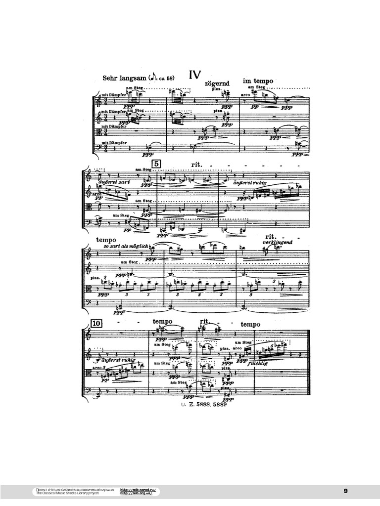 Webern Op. 5, No. 4 | PDF