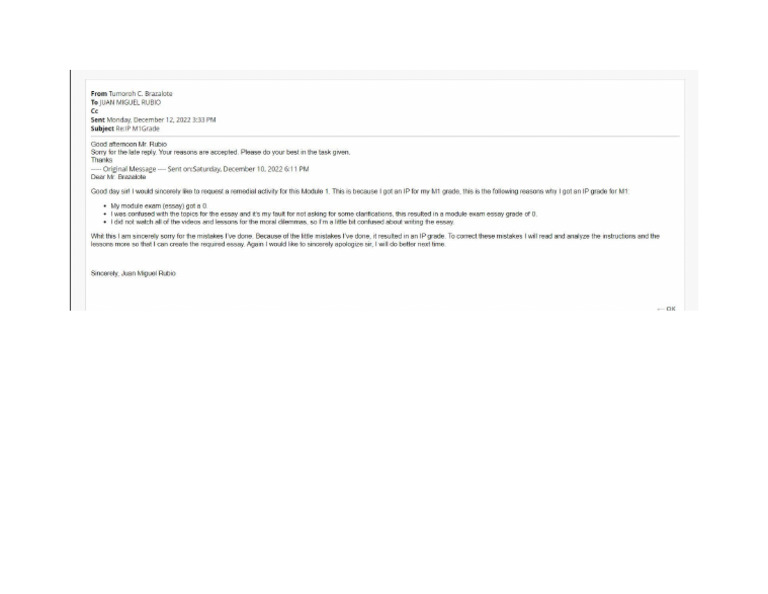 GED 107 - Reply of Approval - RUBIO-AM3 | PDF