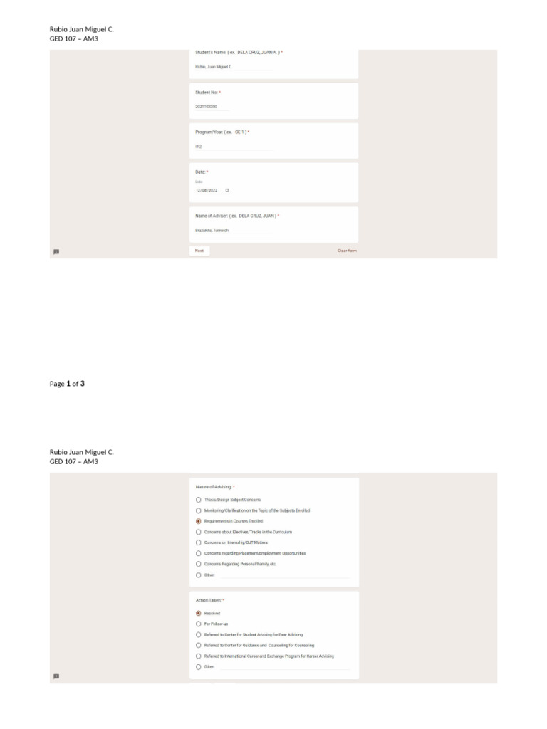 Ged 107 - Google Form Pages - Rubio-Am3 | PDF