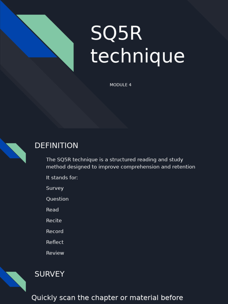 SQ5R Technique | PDF